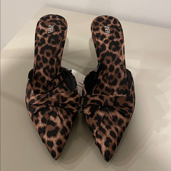 Zara | Shoes | Zara Womens Leopard Print Mules | Poshmark